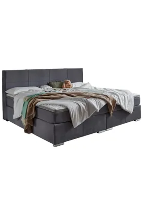 Boxxx Familienbett, Grau, Textil, H2 + H3, 7-Zonen, H&ouml;he ca. 21 cm, 240x200 cm, Topper durchgehend, Partnermatratze mit durchgehendem Bezug, Familienbett, S