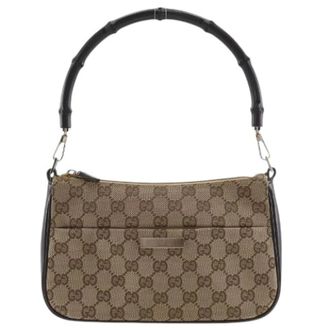Gucci Sac bandouli&egrave;re GG en toile bambou Pre-owned - Femme - Pre-owned - Brun - Taille: ONE Size