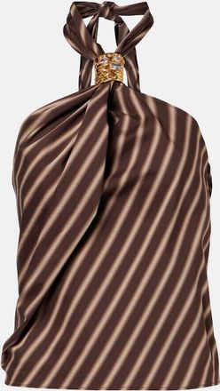 Jacques Wei Top ray&eacute; en coton m&eacute;lang&eacute;