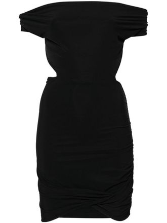 Amazuìn robe courte à col bénitier - Noir