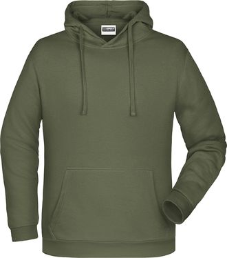 James & Nicholson Herren Basic Kapuzensweat - Klassischer Hoody mit Kängurutasche | Farbe: olive | Grösse: XXL
