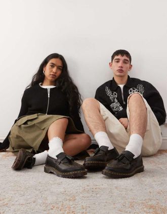 Dr. Martens Adrian Ben - Mocassins unisexes &agrave; pampilles - Noir