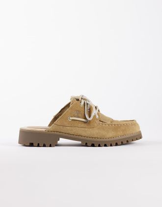 Timberland Heritage Noreen - Mules en daim - Beige moyen-Neutre