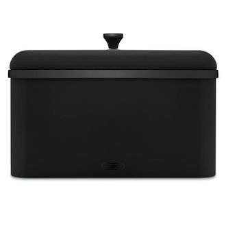 Tower Tower T826136BLK Sera Brotkasten, schwarz und ger&auml;ucherter Rand, Edelstahl