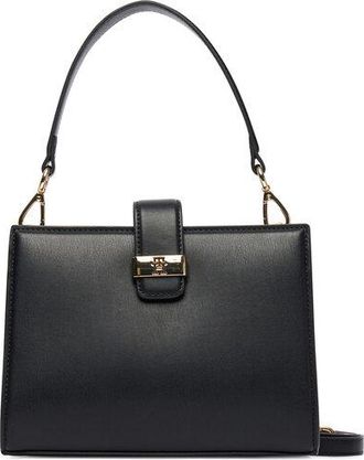 Tommy Hilfiger Handtasche Th Heritage Mini Satchel AW0AW18286 Schwarz