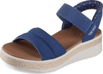Skechers Femme Bobs Sun Ray Sandale, Navy, 38.5 EU