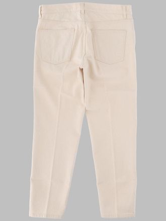 Lardini Cotton Denim Trousers - Beige