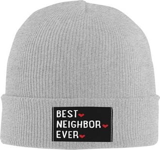 Generic Extensible Bonnet Tricot&eacute;, Le Meilleur Voisin du Monde, Coupe-Vent Beanie Hiver, Tricoter Chapeau pour Ski, Cyclisme, Adultes