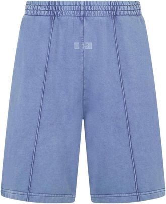 GCDS Gcds, Homme, Shorts, Violet, Taille: XL Shorts en molleton d&eacute;lav&eacute; &agrave; la pierre