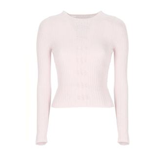 VANIS&Eacute; Femme, Pulls, Rose, Taille: 38 FR Pull Rose en Cachemire, Motif C&ocirc;tel&eacute;, Encolure Ronde