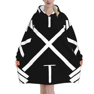 Generic Sweat &agrave; capuche pour femme et homme avec drapeau du dragon gallois surdimensionn&eacute; pour une couverture douce et chaude