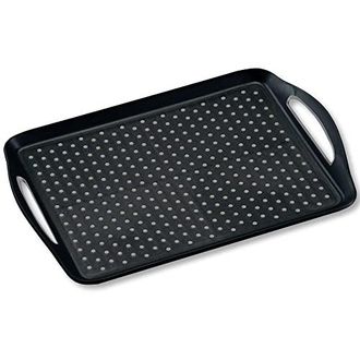 KESPER Kesper 77201 Plat de Service Antid&eacute;rapant Plastique Noir 45,5 x 32 x 4,5 cm