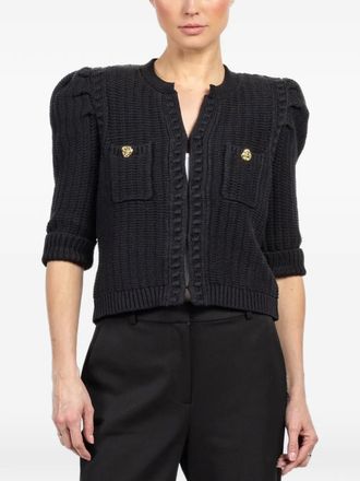 L'agence cardigan Delilah &agrave; manches bouffantes - Noir