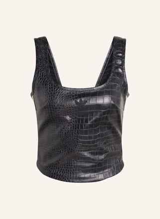 adidas Originals Adidas Originals Top In Lederoptik schwarz