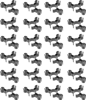 SOLUSTRE 24 Stück Teiliges Kunststoff Sicherheits Clips für Weinflaschenkerzen Stabiler Flaschenhalter mit Dreifachloch für Partys und Geburtstagsfeiern Leicht