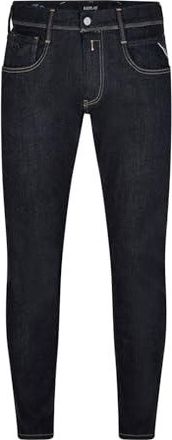 Replay Herren Jeans Anbass Slim-Fit Hyperflex Forever Dark mit Stretch, Bleu Foncé 007 (Blau), 28W / 30L