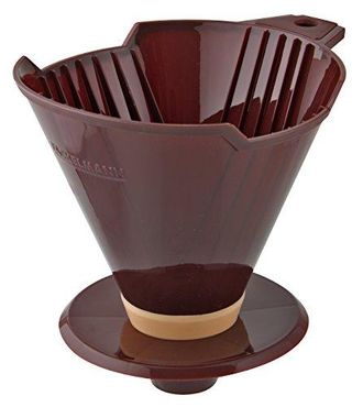 Fackelmann Fackelmann Filterbehälter Nr. 4, Filterhalter, Kaffeefilter für bis zu 4 Tassen, Handfilter (Farbe: Braun), Menge: 1 Stück