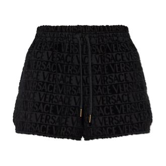 Versace Shorts mit Logo - - Shorts - Damen - Schwarzk - S