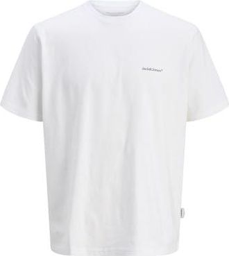 Jack & Jones Jorsplit Back Tee SS Crew Neck Tee, Blanc &eacute;clatant., L