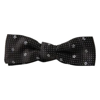 Dolce & Gabbana Gemustertes Seiden-Fliege mit verstellbarem Halsband - - Accessories - Herren - Grau - ONE SIZE