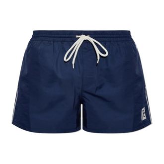 Balmain PB Maillot de Bain Brod&eacute; - Homme - Maillots de bain - Bleu - Taille: 2XL