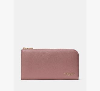 Kate Spade New York Devin Portemonnaie Aus Genarbtem Leder Im Querformat Mit Rundumreißverschluss