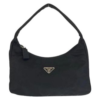 Prada Sac bandouli&egrave;re en nylon Tessuto Pre-owned - Femme - Pre-owned - Noir - Taille: ONE Size