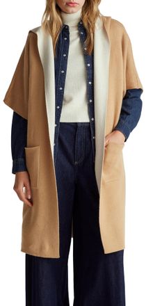 Benetton Damen Cappotto In Maglia 112he502c Herren Weste, beige, M