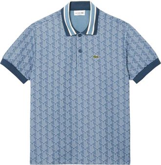 Lacoste Poloshirt f&uuml;r Herren, Jacquard (Blau)