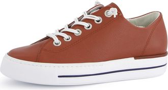 Paul Green Low-Top Sneaker Damen 5417-076 - Wechselfußbett für Einlagen - Schicke Sportschuhe City - Damen Schuhe Schnürer - Rot 51x