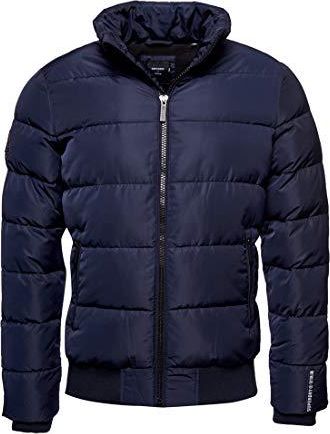 Superdry Homme Doudoune Track Sport Bleu Marine/Noir S