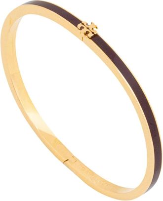 Tory Burch Femme, Accessoires, Jaune, Taille: M Bracelet jonc fin Icon