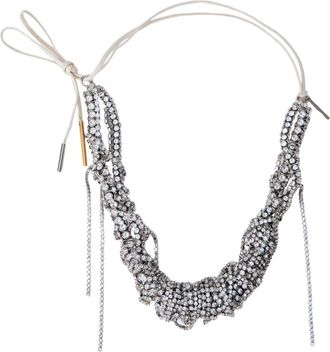 Dries Van Noten Femme, Accessoires, Gris, Taille: ONE Size Collier Orn&eacute; de Cristaux