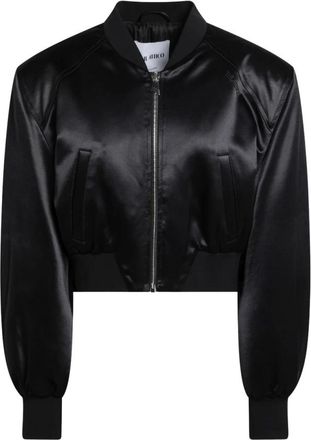 The Attico Femme, Vestes, Noir, Taille: 36 FR Bomber Satin