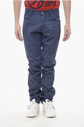 Corneliani ID LUXURY Straight Fit Jeans with Embroidered Logo size 30