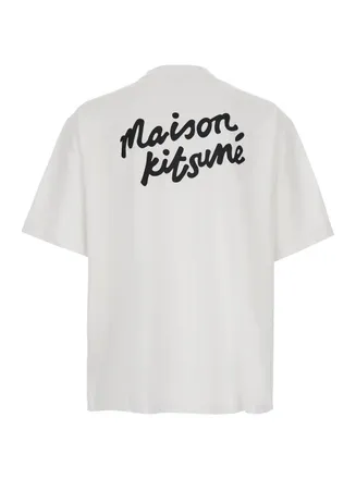 Maison Kitsun&eacute; Mens T-Shirt White Cotton Organic T-Shirts And Polos