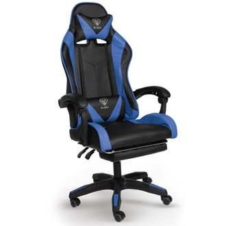 Trisens Gaming-Stuhl mit Fu&szlig;st&uuml;tzen - B&uuml;rostuhl ergonomisch stufenlos einstellbar - Gamer Chefsessel, Computer Office Chair, Schreibtischstuhl, B&uuml;ro Stuhl, Fa