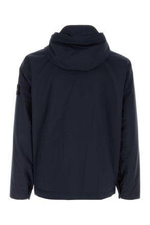 Stone Island Hooded Lightweight Down Jacket - Navy