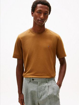 Tommy Hilfiger T-shirt en jersey col ras-du-cou &agrave; drapeau brod&eacute;