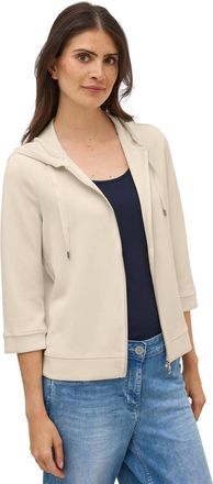 Cecil Damen 3227045 Softe Kapuzenjacke, Light beige, XL