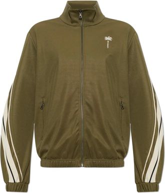 Palm Angels Sweatshirt mit Stehkragen und durchgehendem Rei&szlig;verschluss - - Sweatshirts & Hoodies - Herren - Gr&uuml;n - XL