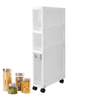 Generic Schmaler Aufbewahrungsschrank, Schlanker Aufbewahrungsschrank, K&uuml;chen Aufbewahrung Mit Rollen, Geeignet Fuer Wohnzimmer Waschraum Eingang Schlafzimmer