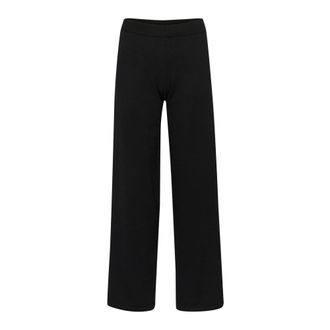 Saint Tropez Elegante Schwarze Milasz Hose - - Trousers - Damen - Schwarzk - L