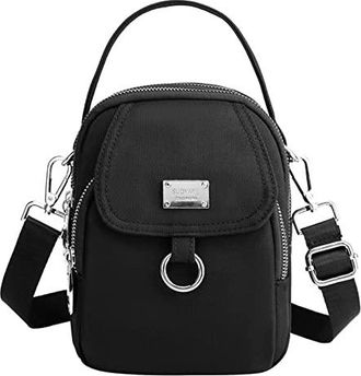Generic Sac &agrave; bandouli&egrave;re d&eacute;contract&eacute; pour femme, sac &agrave; bandouli&egrave;re r&eacute;glable, sac fourre-tout &agrave; bandouli&egrave;re, Noir, Taille unique