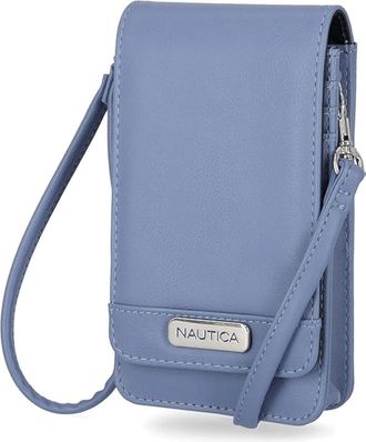Nautica Catalina Damen-Geldb&ouml;rse, veganes Leder, RFID-Umh&auml;ngetasche, Handy-Geldb&ouml;rse, marineblau, Zeitgen&ouml;ssisch