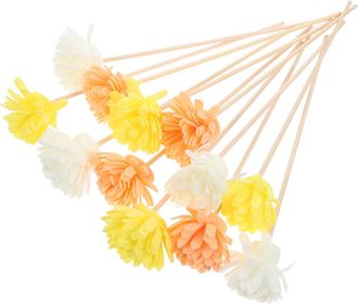 Yarnow 12 St&uuml;ck Teiliges Duftst&auml;bchen Naturgetreuen Bl&uuml;ten Flammsichere Rattan diffusor St&auml;bchen f&uuml;r &Auml;therische &Ouml;le Langanhaltender Raumduft Nachf&uuml;llpack in 