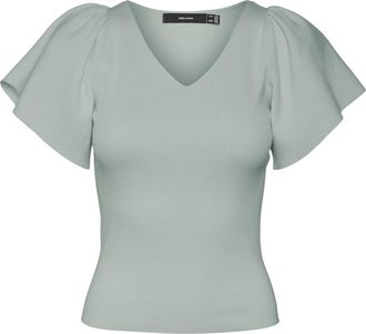 Vero Moda Damen Vmginny V-Neck Pullover Noos Hose, Jadeite, L / 32L EU