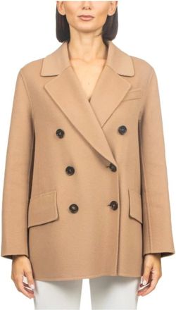 Max Mara Femme, Vestes, Brun, Taille: 38 FR Giacca Ghiaccio Doppio Petto