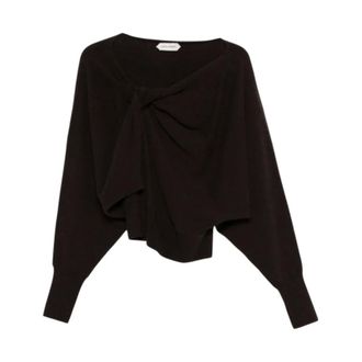 Alberta Ferretti Femme, Pulls, Brun, Taille: 40 FR Maille en V
