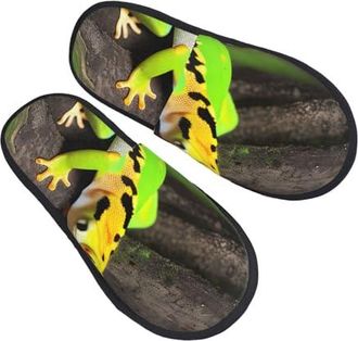 Generic Geckos Verts Homme Femme Chaussures De Maison Confortable Pantoufles L&eacute;g&egrave;res Slippers Pour Maison Automne Int&eacute;rieur L